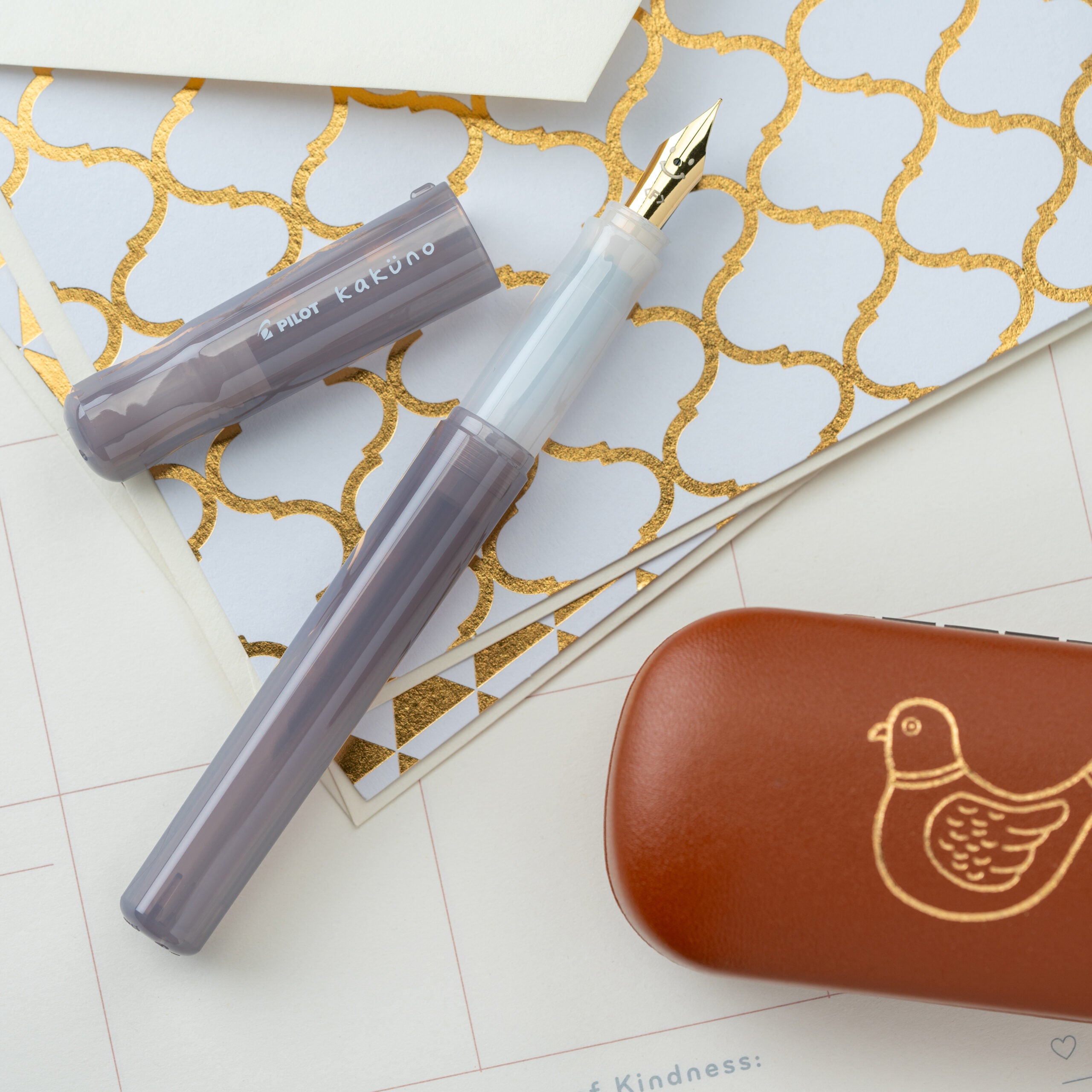 Pilot Kakuno Madoromi Fountain Pen - Nimbus Gray - Pen Realm